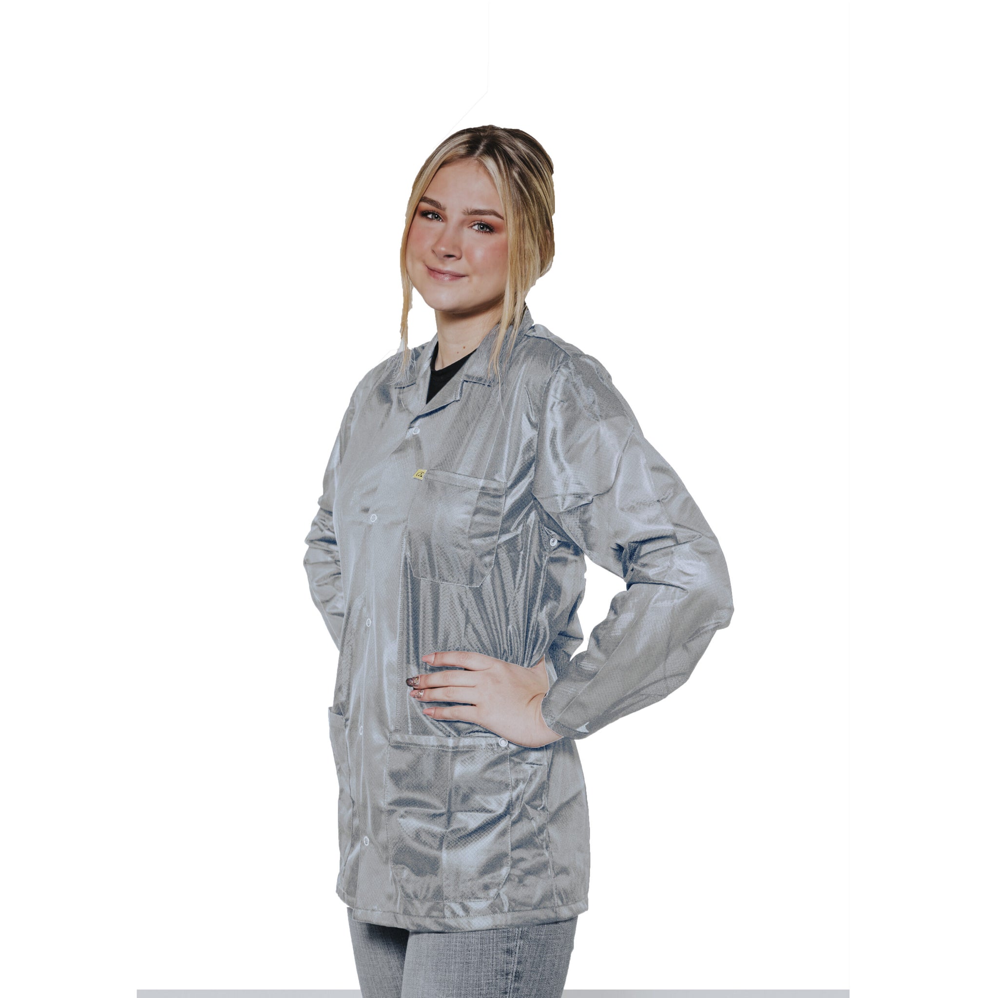 Antistatic Smock Hi-Vis Orange ESD Jacket - Lapel Collar With Snap ...