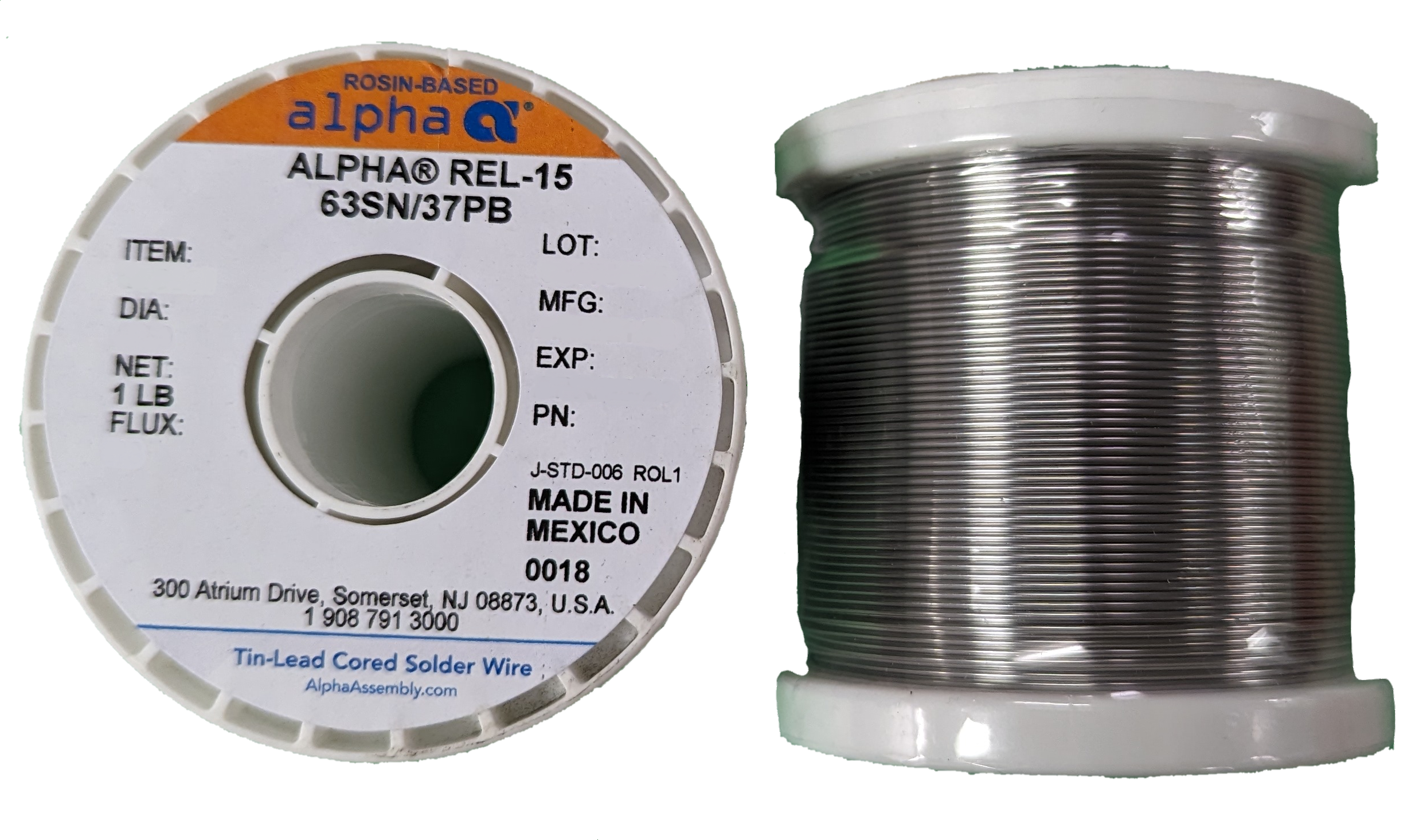 Reliacore 15 63/37, RMA Rosin, Cored Solder Wire .020, P3 (1lb Spool ...
